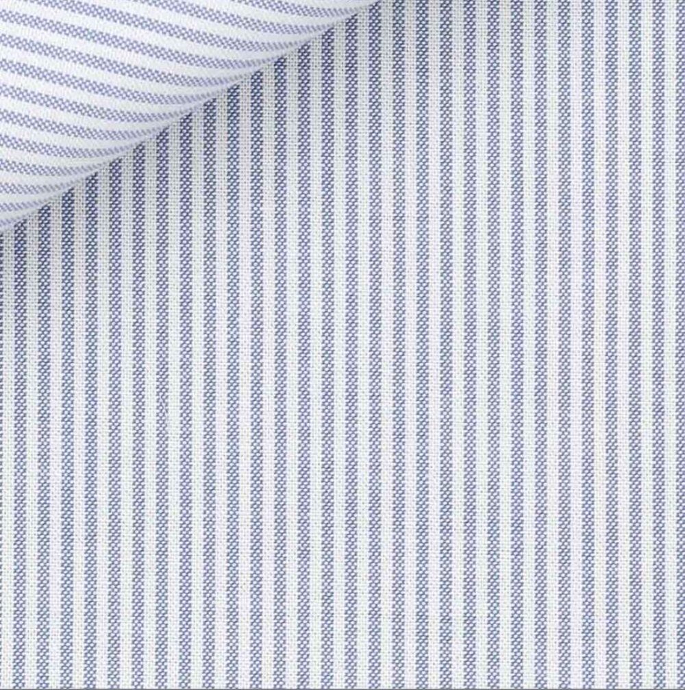 Chemise button-down Oxford - rayures bleu et blanc - Cadot