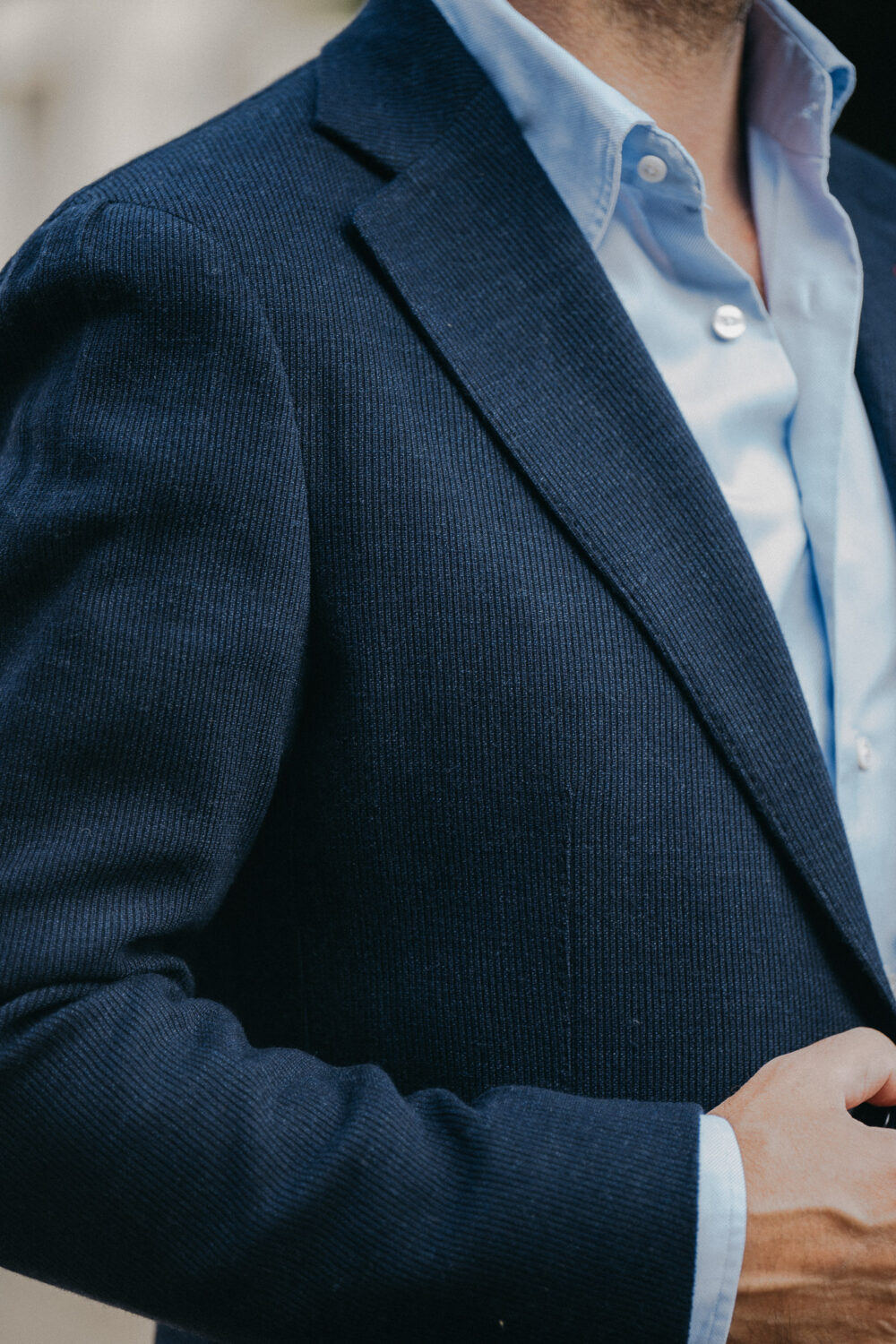 Blazer droit en jersey de laine - A la commande - Cadot